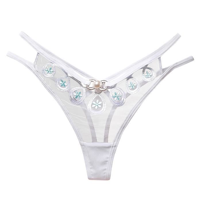 Lingerie femme sexy pour String à bretelles fines Bikini taille basse ...