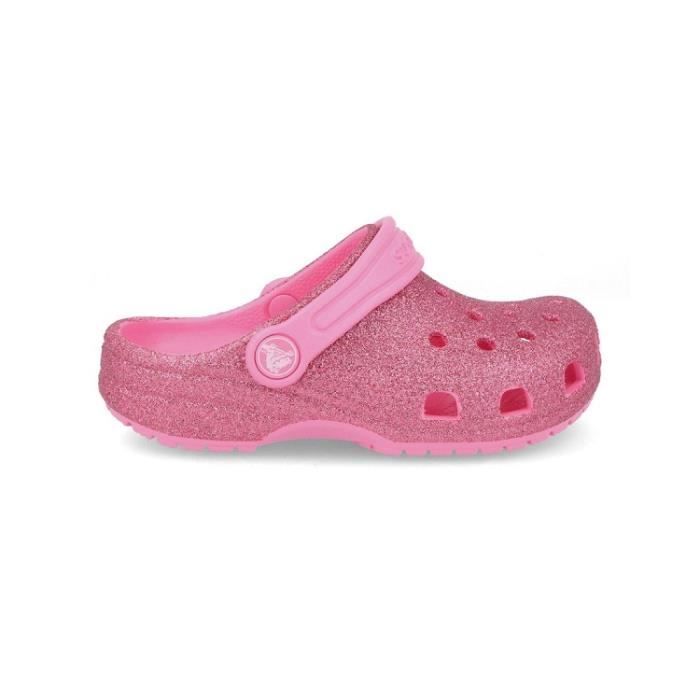 Sabot Crocs Classic Glitter Enfant Rose - Cdiscount Chaussures