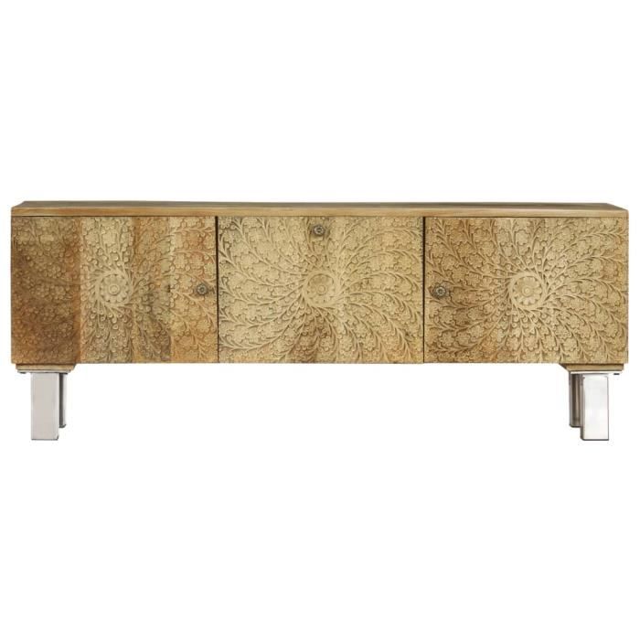 JILL*SALE Meuble HIFI Contempotain - Meuble TV Bois de manguier massif ...