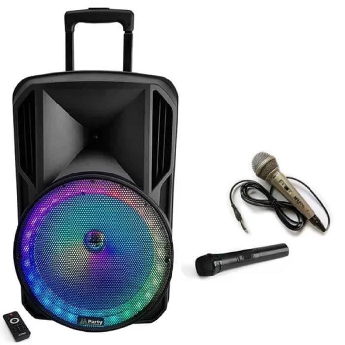 MICRO KARAOKE PACK ENCEINTE SONO + 2 MICROS + BLUETOOTH + USB ...