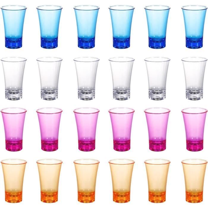 24 Pièces Verre a Shot, 3,5 cl-35 ml Shooter Plastique Verres à Shot ...