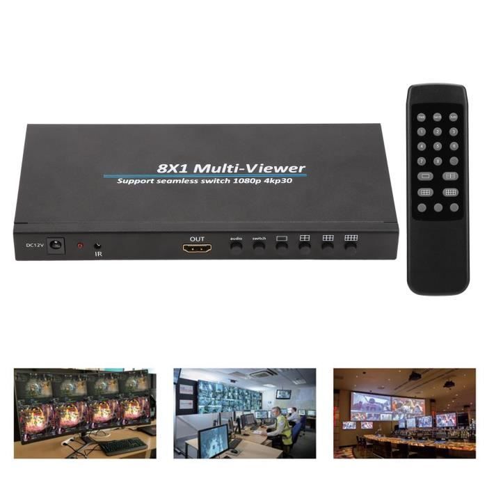 Séparateur d'écran - TMISHION - HD 8x1 - Résolution 4K - Contrôle ...