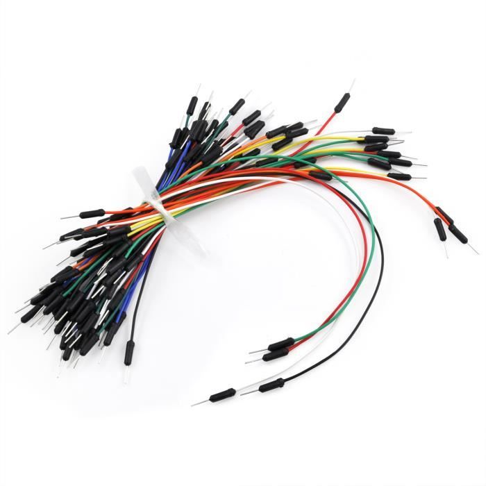 TRIXES 65 x Breadboard Jumper Cables Fils de soudure test de circuit ...