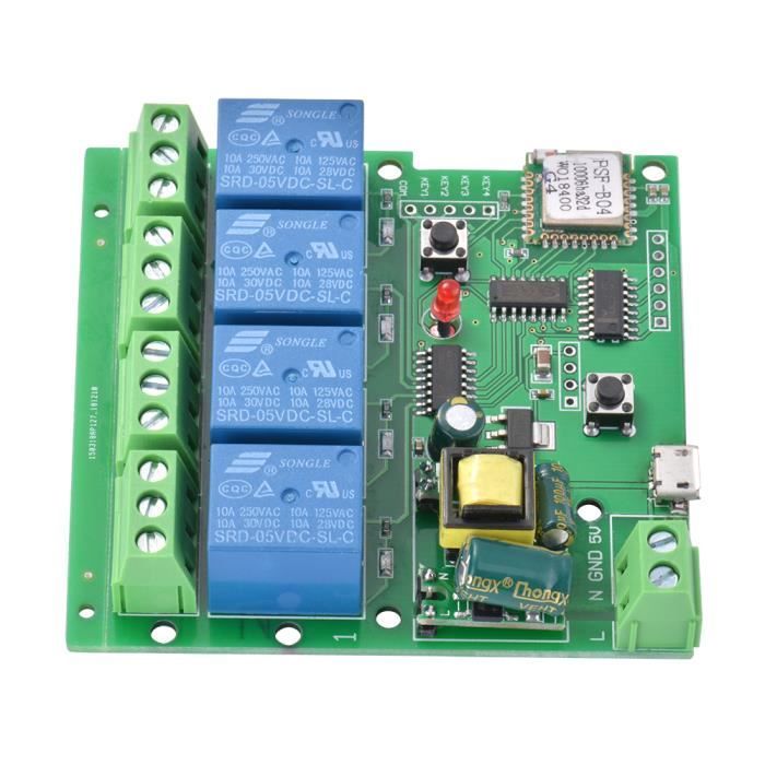 4CH Smart WIFI Switch Module de relais à verrouillage automatique APP ...