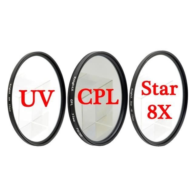 FILTRE PHOTO,UV CPL 8X-49mm--filtre UV CPL ND Star, objectif variable Macro, 49mm 52mm 55mm 58mm ...
