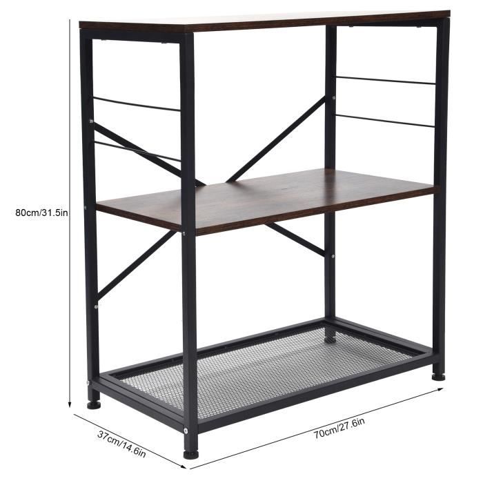 CHN Rangement à 3 niveaux pour micro-ondes Plants Rack pour la cuisine ...