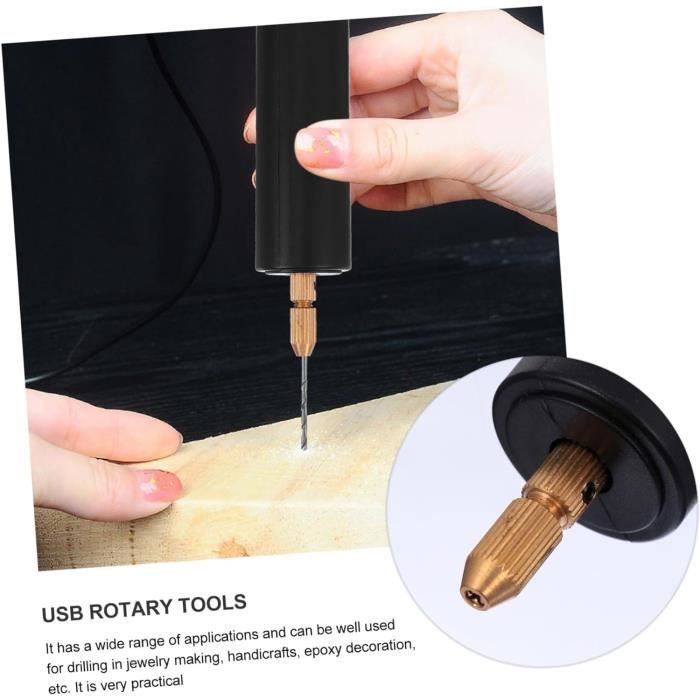 3 Pièces Mini Perceuse Électrique Usb Outil De Ponceuse Mini Perceuse ...