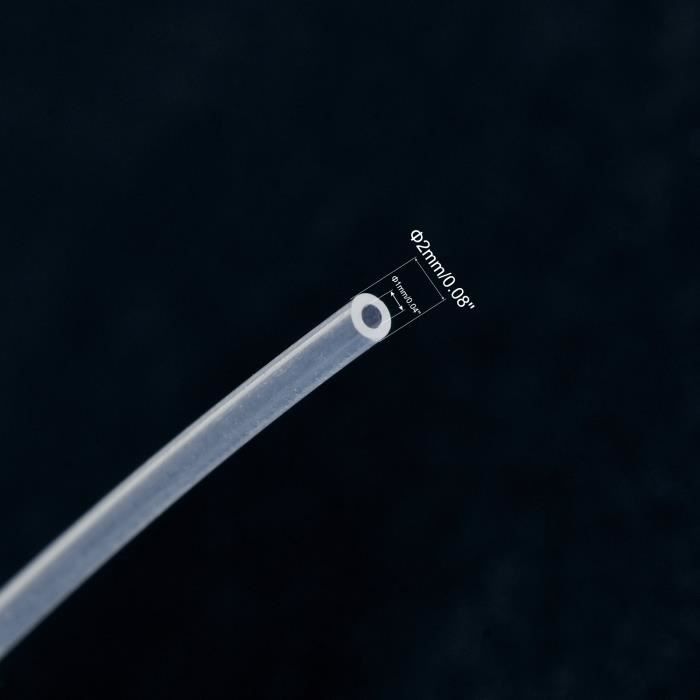 Tuyau Tube PTFE SOURCING MAP 1mm Dia intérieur 2mm Dia. exté. 3m Long Rond Isolant Résistant ...
