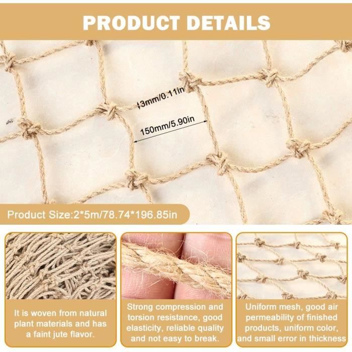 Filet pour Plantes grimpantes, Naturelles Ficelle Jute Corde Filet à ...