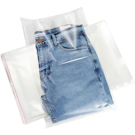 MGE - 100 Sachet Emballage Transparent - Grand Sac Cellophane ...