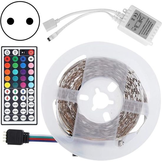 Bande Lumineuse, Bande Lumineuse Led Rvb Flexible Avec Adhésif Puissant, Fonction Mémoire, Pour ...