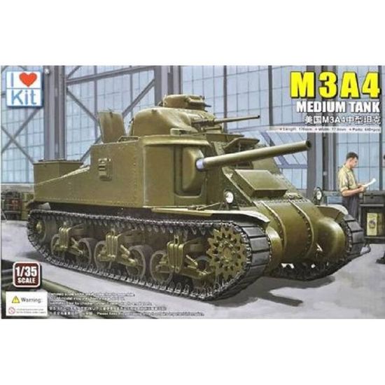 ILOVEKIT - Maquette Char M3a4 Medium Tank |i Love Kit|63518| 1:35 ...