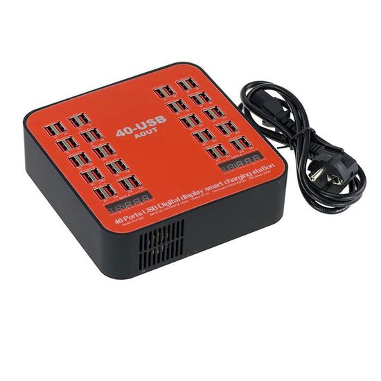 Chargeur USB - Industriel - 40 Ports - 3A Max - 200W - Prise Française ...