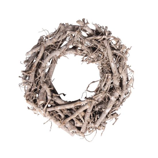 Couronne - Blanc - Ø30cm - Hauteur 8cm - Osier - Objets décoratifs ...