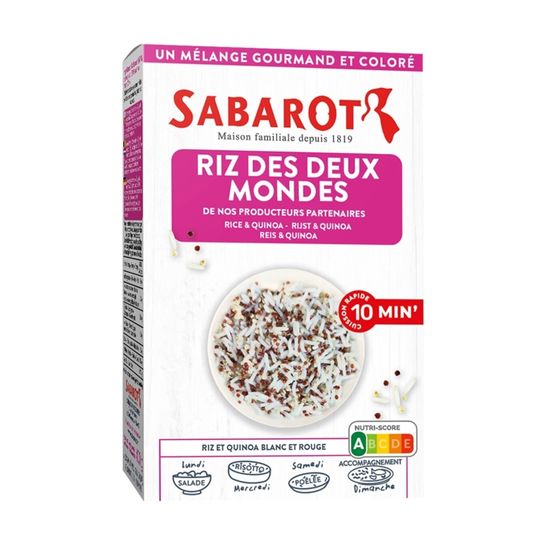 Mélange riz des deux mondes paquet de 400g Sabarot - Cdiscount Au quotidien