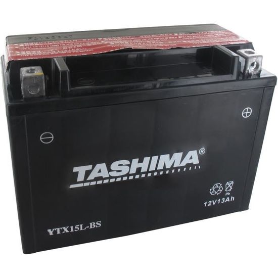 Tashima - Batterie moto YTX15L-BS /GTX15L-BS 12V 13Ah - Cdiscount Auto