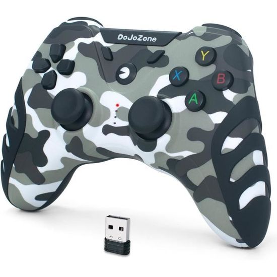 Manette Pc Sans Fil, Gamepad Pc Ps3 Avec Double Vibration, 2,4G ...
