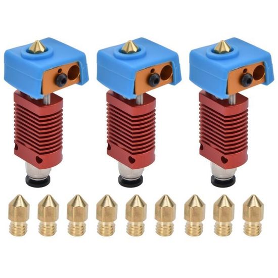 Kit Hotend d'extrudeuse Extruder Hotend 3D en laiton en alliage d'aluminium avec buses pour ...