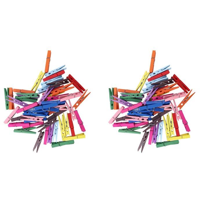 Grandes ÉPingles À Linge En Bois Colorées Naturelles de 3 Pouces ...