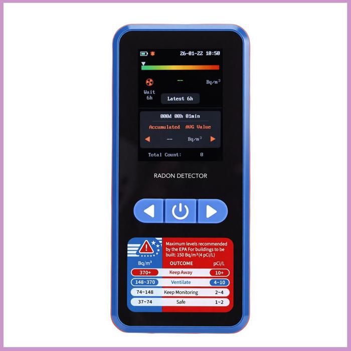 Outil portatif de détection du radon pour le sous-sol du bureau à ...