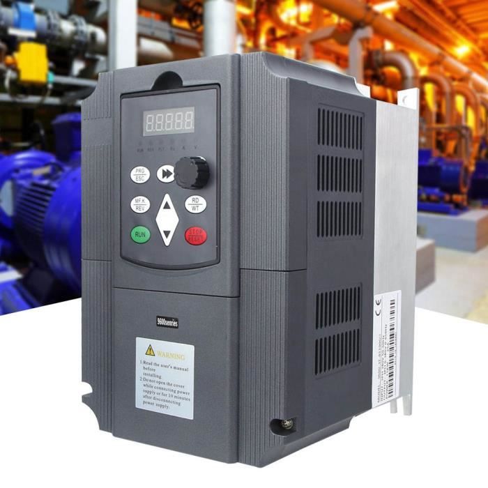 Onduleur VFD, 9000-3-T-01100G 11KW 380VAC Mini variateur de fréquence universel triphasé VFD ...