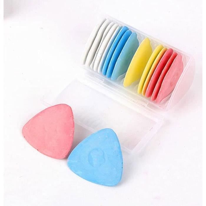 Craie pour Couture,20 Pièces Craie de Tailleur Triangle Coloré ...