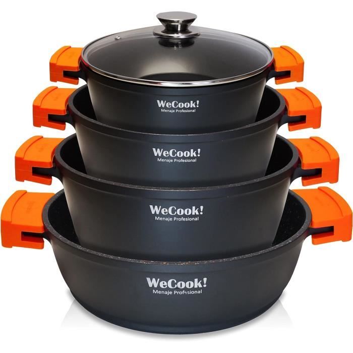 WECOOK! EcoChef Batterie de Cuisine à Induction 8 Pièces, Fonte d ...