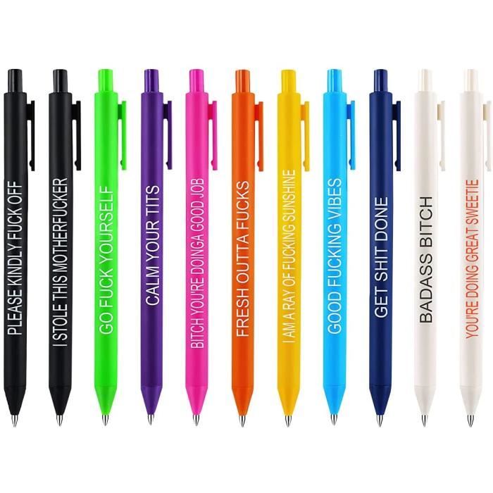 Stylos à Bille Rétractable, Stylo avec Texte, Stylos Billes Amusantes ...