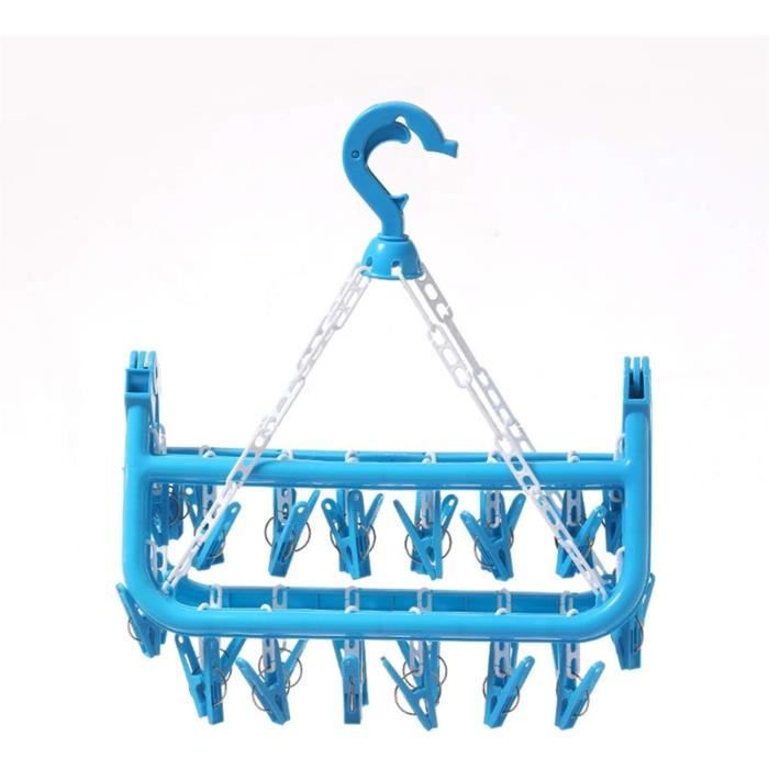 Cintres Pliant Etendoir 32 Clips Pliant Cintre Sèche-Linge En Plastique ...