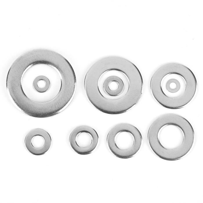 Cikonielf Rondelle plate 580pcs rondelle en acier inoxydable M2 \ M2.5 ...