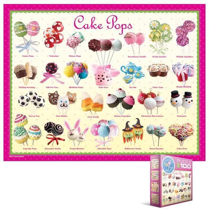 Eurographics Puzzle (Mini) 100 Pc - Cake Pops ""NEW"" - Cdiscount Jeux ...