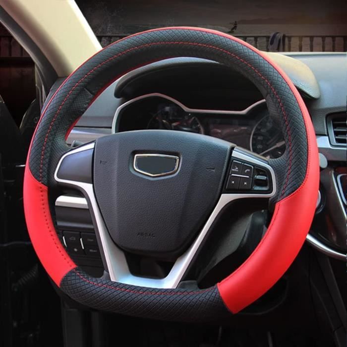 Couvre Volant Voiture D Forme Protege Volant En Cuir Pu 37-38Cm Fond ...