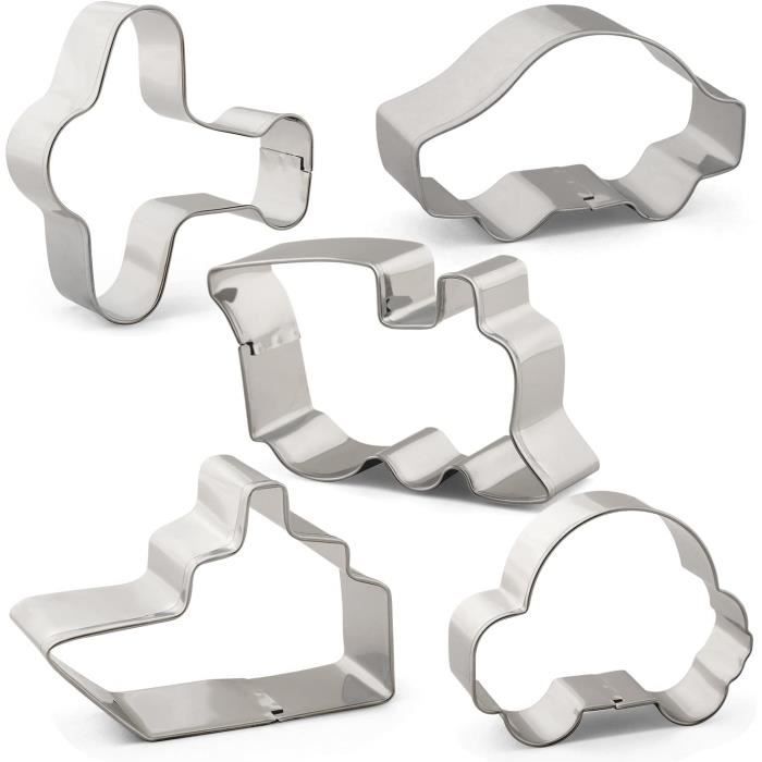 HONYAO Transportation Emporte-Pièce Set - 5 pièces - Avion, Voiture, Train, Navire Bubble Car ...