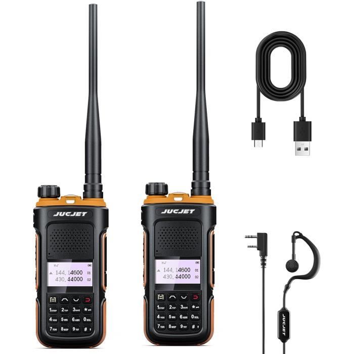 JUCJET UV-10 Talkie Walkie Longue Portée, Radio Portable Rechargeable ...
