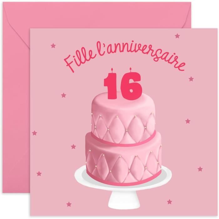 Carte D'Anniversaire 16E Pour Elle – Jolies Cartes Anniversaire Pour ...