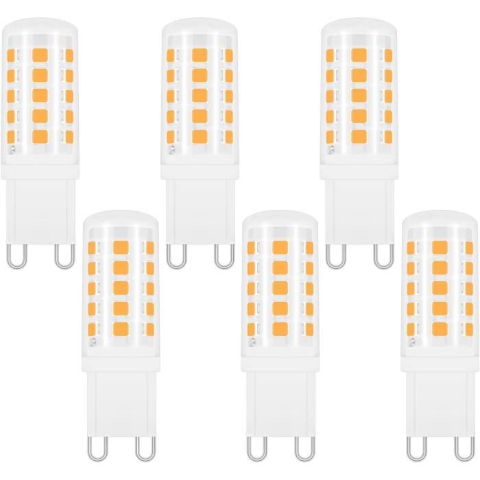 Ampoule G9 Led 4W Blanc Chaud 2700K, 400Lm, Équivalent Halogène G9 40W 33W, 360 Degrés, Ac 230V ...