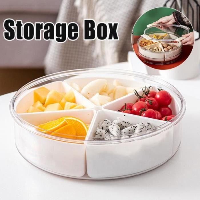 Pot de boîte en plastique réutilisable de plat 5 grilles plat de ...