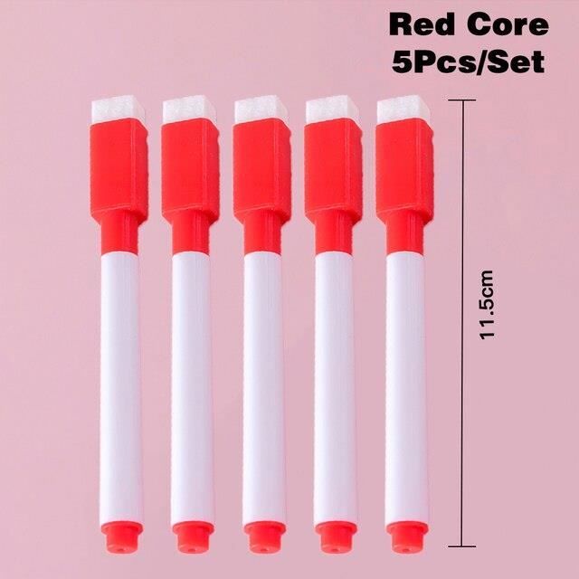 Tableau effaçable,Red Core 5Pcs--5 Pièces-ensemble Effaçable Tableau ...