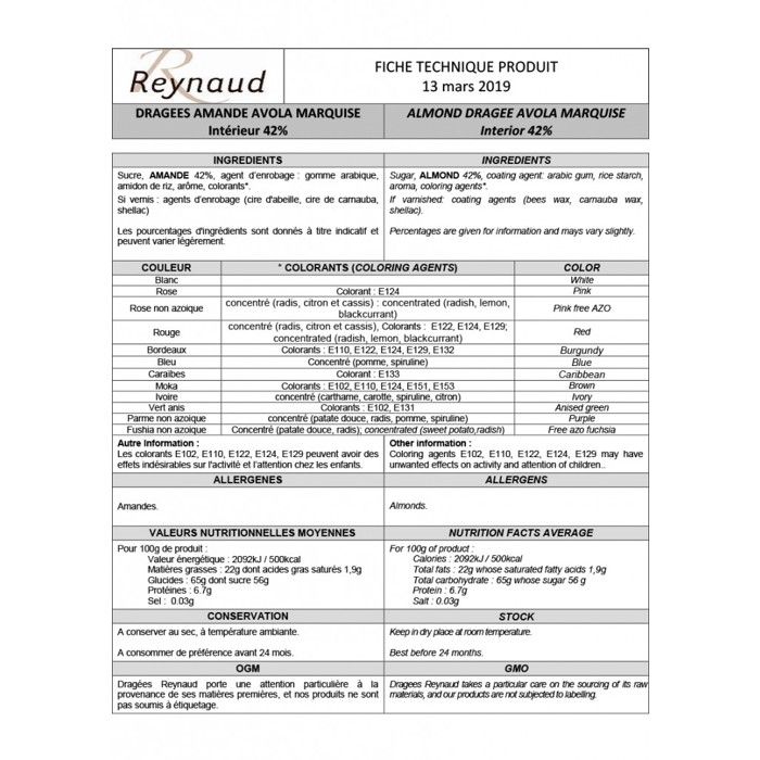 Combien De Drages Dans 500g