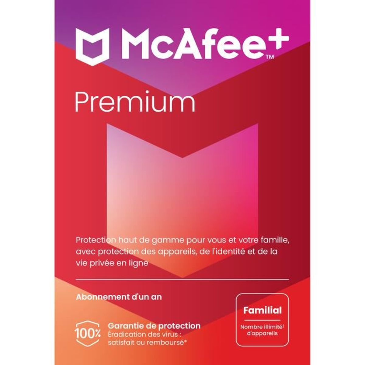 McAfee+ Premium Familial - Licence 1 an - Postes illimités - A ...