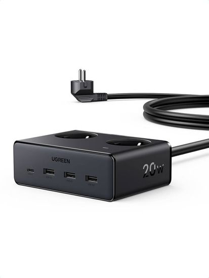 6 En 1 Multiprise Avec Interrupteur 3680W 2 Prises Chargeur Usb C 20W 3 ...