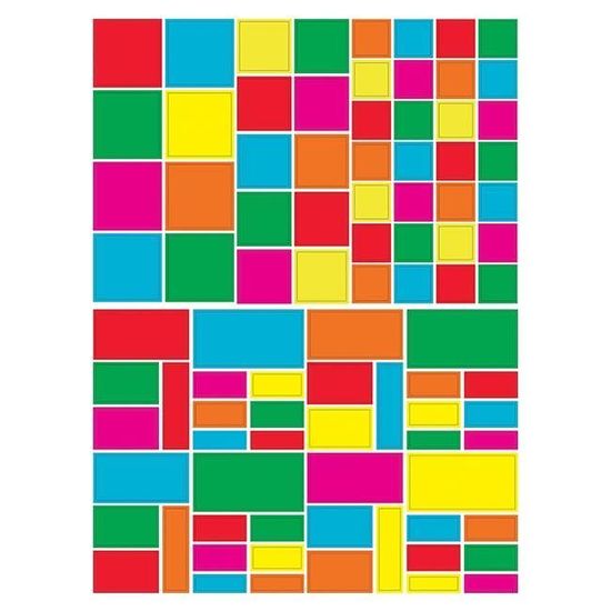 1800 gommettes repositionnables rectangles et carrées MAILDOR ...