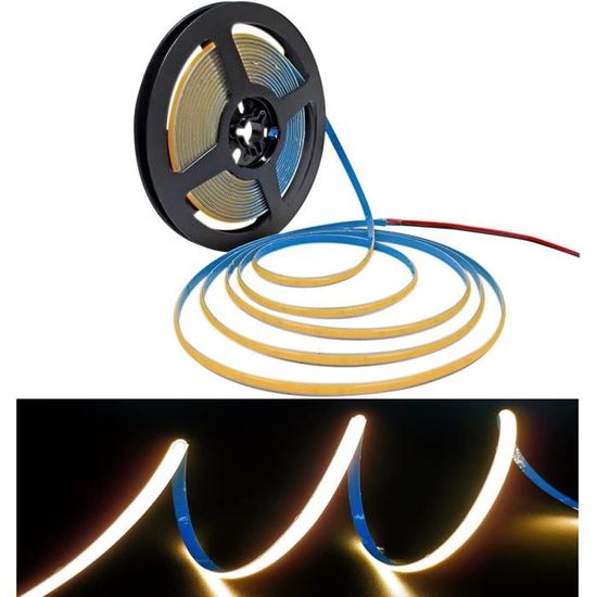 Ridgetube Ruban Led 24V Cob, 5Mm De Large Ultra Fin, Bande Led 5M 480 ...