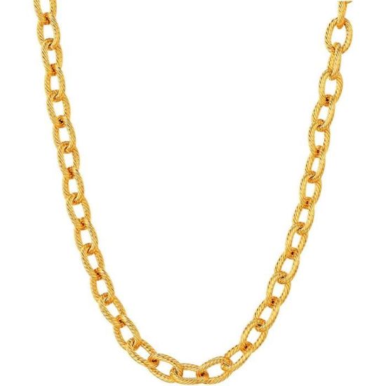 Chaîne Collier Pour Homme Femme Rolo Chain En Forme De O 4-6-12Mm De ...
