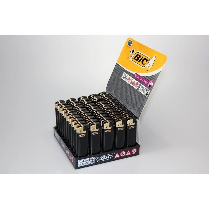 Briquet bIC electronic 50stk. 890479 electronic j38 oR gold - Cdiscount ...