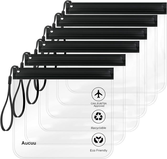 Trousse De Toilette Transparente Femme, 20X20Cm Kit Voyage Avion Cabine ...