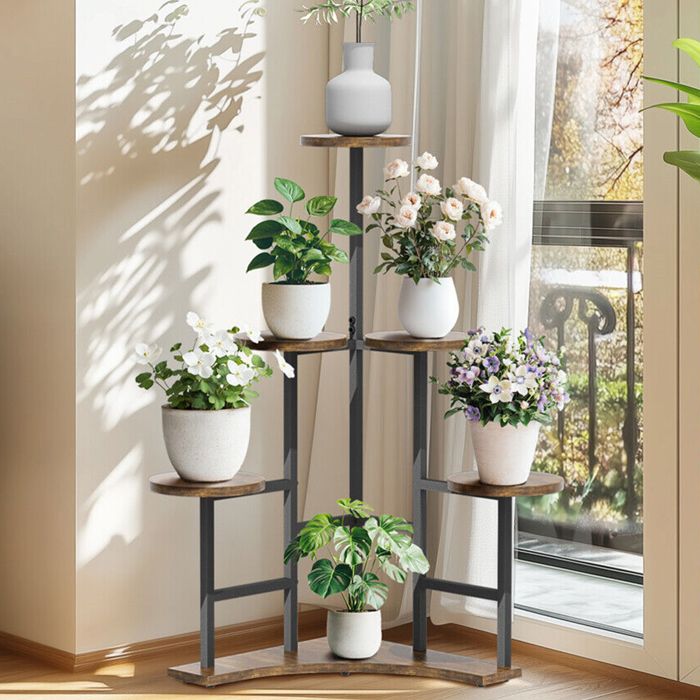 Porte Plante Int rieur D Angle tag re Plante En Fer Et MDF Support Porte Plante Int rieur D Angle tag re Plante En Fer Et MDF Support