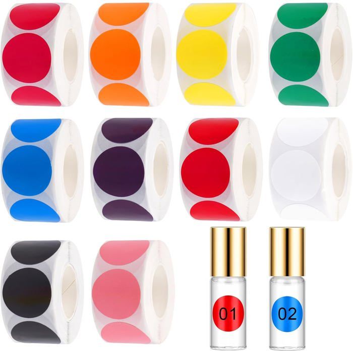 Lot de 5000 Gommettes Rondes Multicolore,25mm Gommettes Autocollantes ...