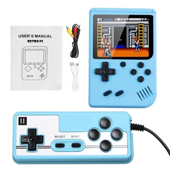 Built-in 400 Games - Bleu avec gamepad - Mini console vidéo rétro ...