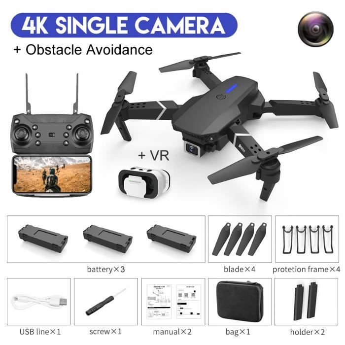 OA 4K 1C 3B VR - E88 Easy Fly Mini VR FPV Drone, Photographie Aérienne ...